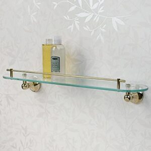 signature hardware 295849 ballard 23-3/4" glass bathroom shelf