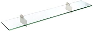 spancraft glass raven glass shelf, brushed steel, 10 x 24