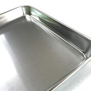 Rectangle Stainless Steel Small Tray 2pcs/set (5.3" x 7.3"x 0.8"), Kitchen Organizer, Bathroom Trays, Little Jewelry Tray Bathroom Tray, Brilliant Quality, Made in Japan