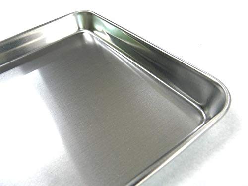 Rectangle Stainless Steel Small Tray 2pcs/set (5.3" x 7.3"x 0.8"), Kitchen Organizer, Bathroom Trays, Little Jewelry Tray Bathroom Tray, Brilliant Quality, Made in Japan