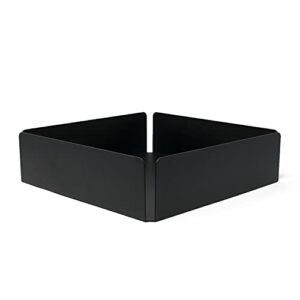 Modern Square Metal Tray Organizer for Bathroom Vanity Countertop Storage, Black