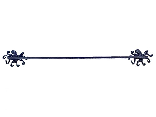 Rustic Dark Blue Cast Iron Octopus Bath Towel Holder 27ââ‚¬ - Sea Decoration ââ‚¬â€œ Bea