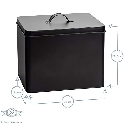 Harbour Housewares 1x Black Industrial First Aid Box - Retro Chic Vintage Style 2-Tier Steel Medicine Storage Organiser