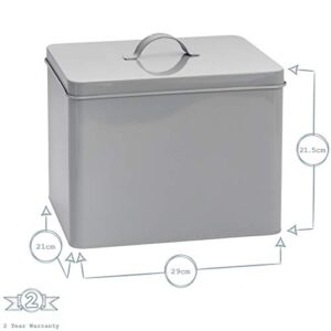 Harbour Housewares 1x Grey Industrial First Aid Box - Retro Chic Vintage Style 2-Tier Steel Medicine Storage Organiser