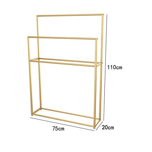 Modern Floor Free Standing Towel Rack Bathroom 4-Bar Towel Holder Stands with Rust-Resistant Finish Gold Towel Rails to Hang Towels Clothing and More