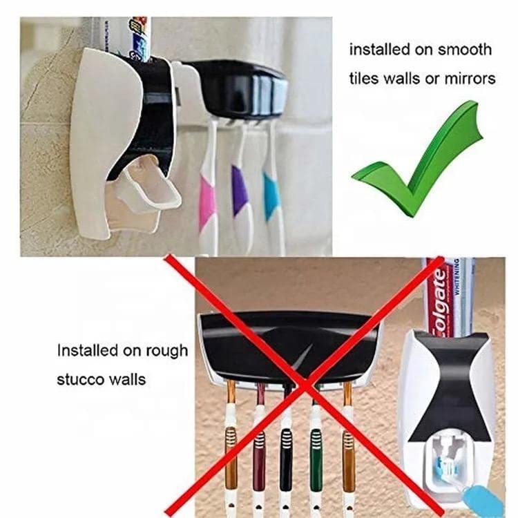 LAMEF 2 Packs Shower Corner Shelf with Soap Holder, Bathroom Shower Organizer with Toothpaste Dispenser and Toothbrush Set Holder, Shower Corner Caddy with Adhesive Hooks for Bathroom Storage