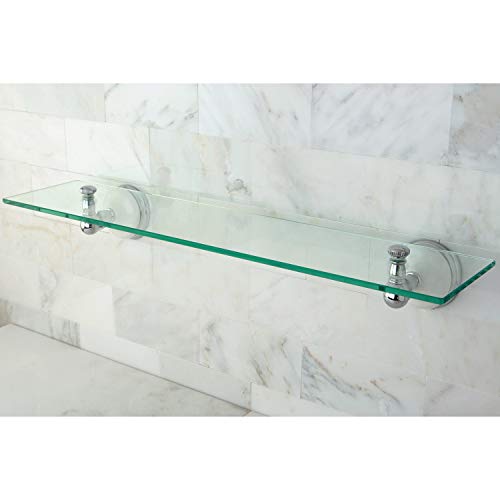 Kingston Brass BA1119C Victorian Glass Shelf, Polished Chrome