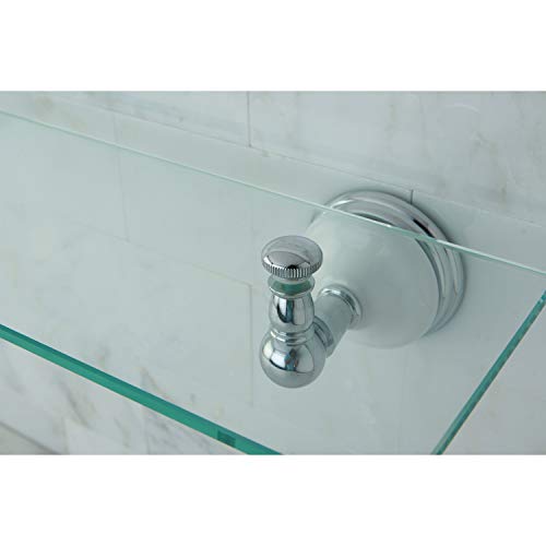 Kingston Brass BA1119C Victorian Glass Shelf, Polished Chrome