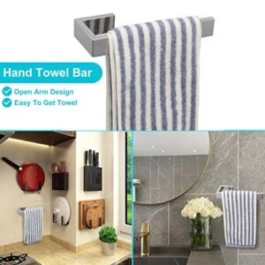 TocTen 24 Inch Bath Towel Rack + 4-Pcs Bathroom Hardware Set Stainless Steel Square Towel Rack Set - Include 16 Inch Towel Bar, Hand Towel Holder, Toilet Paper Holder, Robe Hook(Polish Chrome)