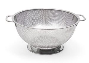 rsvp international international endurance stainless steel precision pierced colander, 5-quart (punch-5)