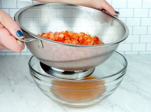 RSVP International International Endurance Stainless Steel Precision Pierced Colander, 5-Quart (Punch-5)