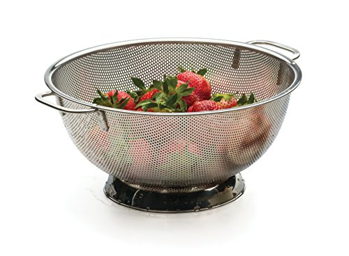 RSVP International International Endurance Stainless Steel Precision Pierced Colander, 5-Quart (Punch-5)