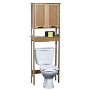 EVIDECO Mahe Free Standing Over The Toilet Space Saver Cabinet Bamboo