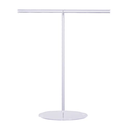 Liuyoyo Bathroom Hand Towel Holder Stand,T-Shape Acrylic Standing Hand Towel Holder,Towel Rack Stand countertop Towel Holder Tower Bar for Bathroom Kitchen Countertop