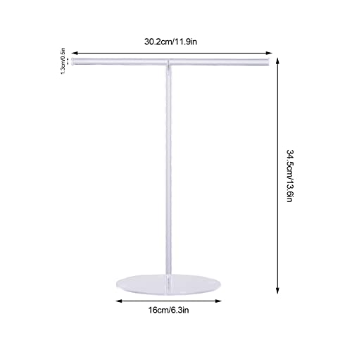 Liuyoyo Bathroom Hand Towel Holder Stand,T-Shape Acrylic Standing Hand Towel Holder,Towel Rack Stand countertop Towel Holder Tower Bar for Bathroom Kitchen Countertop