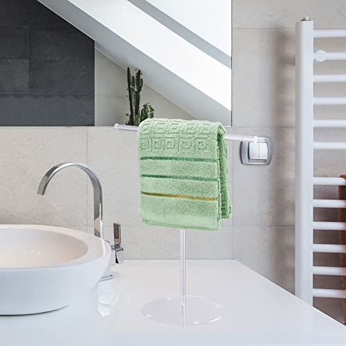 Liuyoyo Bathroom Hand Towel Holder Stand,T-Shape Acrylic Standing Hand Towel Holder,Towel Rack Stand countertop Towel Holder Tower Bar for Bathroom Kitchen Countertop