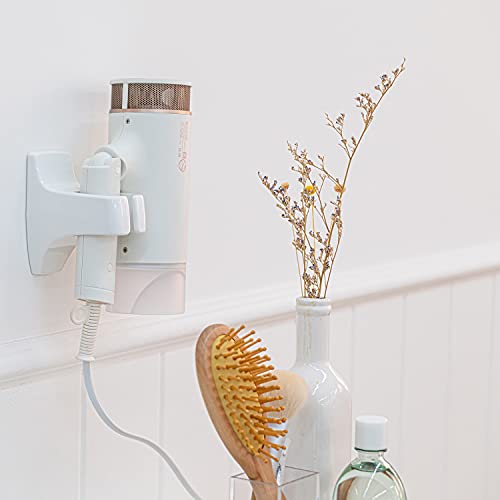 Carrotez Hair Dryer Holder Wall Mounted, No Drilling, Dry Organizer, Waterproof Bathroom Decor, Hair Care Tools Rim Hair Dry, Bathroom Hair Accessories Organizer