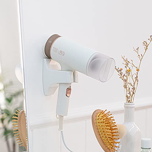 Carrotez Hair Dryer Holder Wall Mounted, No Drilling, Dry Organizer, Waterproof Bathroom Decor, Hair Care Tools Rim Hair Dry, Bathroom Hair Accessories Organizer