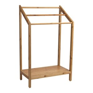 Mind Reader Bali Collection, 3-Tier Graduated Bamboo Drying Rack, Brown