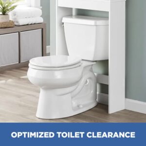 White 23 in. W Bathroom Space Saver Cabinet with 3 Fixed Shelves, Over The Toilet Storage, LB568