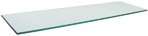 technologylk 4-3/4" x 24" rectangle 3/8" tempered clear glass shelf