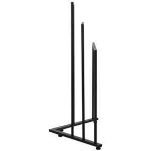 MATICO 3 Tier Metal Towel Storage Rack for Bathroom Drying, Modern Industrial Freestanding Washcloth Towel Holder for Bathroom Accessories Organizer, Black