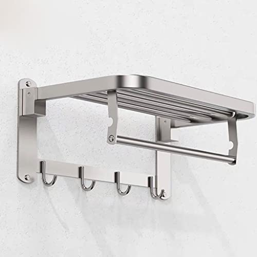 UXZDX Towel Holder Rack Hooks Mount Towel Shelf Bathroom Accessories Hardware Brushed