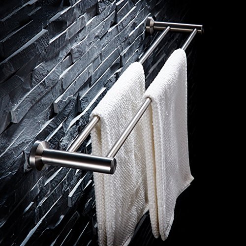 -Shelf Balcony Bathroom Towel Rail,Towel Rack Bathroom Towel Bar Double,Towel Rack,Bathroom Shelf,Sweat Towel Holder/40Cm