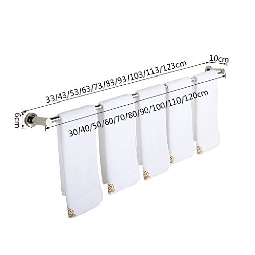 -Shelf Balcony Bathroom Towel Rail,Towel Rack Punch-Free Towel Bar, Towel Rail, Bathroom Towel Bar, Bathroom Accessories, Single Rod, Stainless Steel, Multiple/100Cm