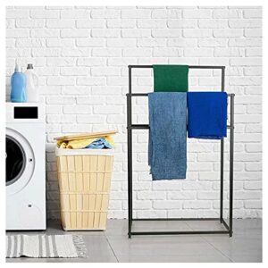 -Shelf Balcony Bathroom Towel Rack Stand for Bathroom Floor,Free Standing Towel Hanging Rack Matte,Metal Modern Blanket Rack Indoor Outdoor Use/85 * 20 * 110Cm