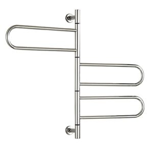 heated towel rack, plug in towel warmer radiator, u shaped towel rack 180 degree rotation 304 stainless steel heated towel rail, wall mounted electric drying rack,black ，electric towel warmer