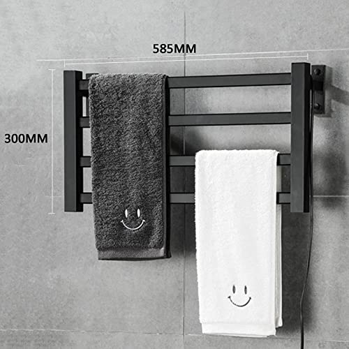 Towel Warmers Yxx- Electric Wall-Mounted Drying Rack Aluminum Alloy Plug-in Towel Heater for Bathroom (110V-220V)