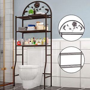 Gdrasuya10 3-Tier Over The Toilet Storage Rack Bathroom Organizer Shelf Space Saver,Bathroom Storage Over The Toilet Black