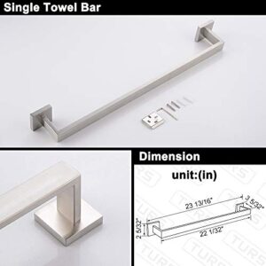 TURS 5-Pieces Bathroom Hardware Accessories Set Brushed Towel Holder Sets Bath Towel Rack Towel Shelf