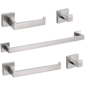 TURS 5-Pieces Bathroom Hardware Accessories Set Brushed Towel Holder Sets Bath Towel Rack Towel Shelf