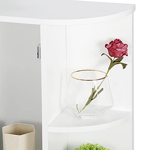 ZENY Bathroom Cabinet with Mirror Wall Mount Medicine Cabinet with 2 Tier Inner Adjustable Shelves Wooden Storage Cabinets Organizer