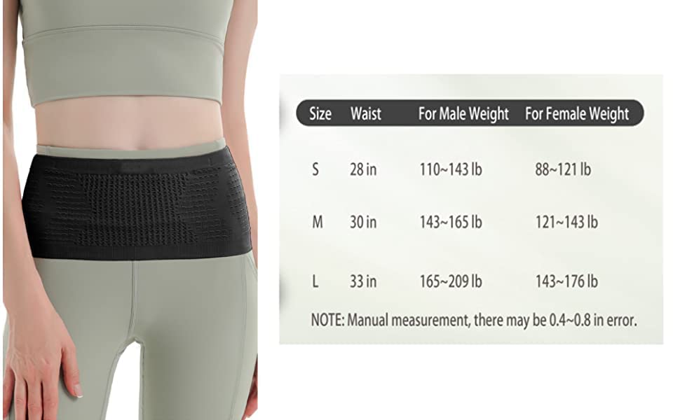 Multifunctional Knit Breathable Concealed Waist Bag, Large Capacity Adjustable Running Belt, Universal Running Belt (Black+Grey,L)