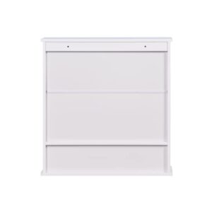 TANOOS Bathroom Cabinet, Wall Mounted Bathroom Cabinet with 2 Mirror Doors and Adjustable Shelf, Medicine Cabinets for Bathroom Laundry Room Kitchen, White