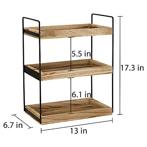 3 Tier Bathroom Counter Organizer, Counter Standing Rack Cosmetic Holder, Bathroom Countertop Organizer and Storage Shelf, Vanity Organizer Bathroom Counter Tray and Coffee Station Organizer