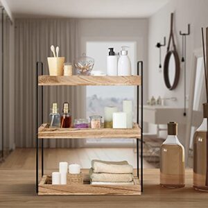 3 Tier Bathroom Counter Organizer, Counter Standing Rack Cosmetic Holder, Bathroom Countertop Organizer and Storage Shelf, Vanity Organizer Bathroom Counter Tray and Coffee Station Organizer