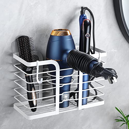 YIGII Hair Dryer Holder - Hair Tool Organizer/Blow Dryer Holder Wall Mount Bathroom Hair Styling Tools Organizer Basket for Hair Dryer, Flat Iron, Curling Wand Hot Hair Tool Holder