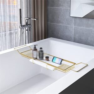 jahh retractable shelf stainless steel bathtub storage rack bathroom bathtub tray kitchen bathroom organizer (color : e)