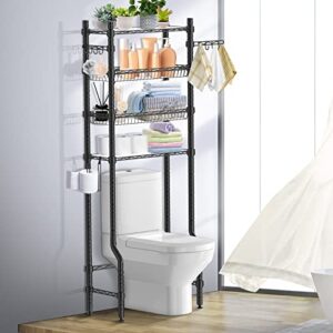 bathroom over the toilet storage shelf - over toilet bathroom organizer rack with 4 tier bathroom space saver toilet stand shelves bathroom stand above toilet bathroom rack organizer over toilet,black