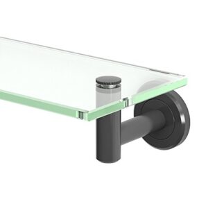 gatco 4246mx latitude ii glass shelf, matte black