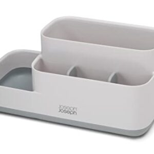 Joseph Joseph 70513 EasyStore Bathroom Storage Organizer Caddy Countertop, Gray, 11.9 x 11.6 x 24.9 cm