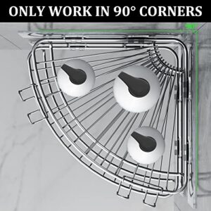 Orimade 2-Pack Rectangle Shower Caddy Bundle with 2-Pack Corner Shower Shelves Organizer