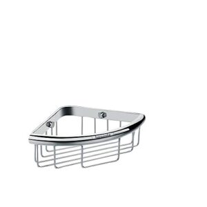 hansgrohe corner shower basket 9-inch corner basket in chrome, 41710000