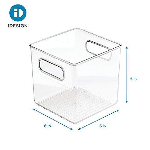 InterDesign Linus Plastic Countertop, Closet, and Vanity Organizer, Storage Bin for Bathroom, Bedroom, Office, Craft Room, Kitchen, Cube