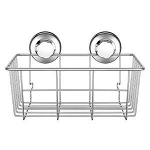 SANNO Suction Cup Soap Dish Holder Deep Bathroom Basket Shower Caddy