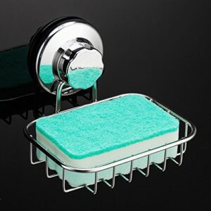 SANNO Suction Cup Soap Dish Holder Deep Bathroom Basket Shower Caddy